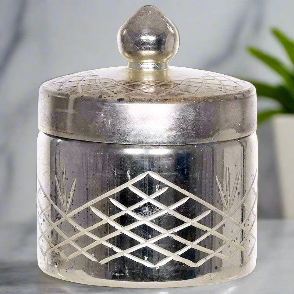 Fern Cottage Cut Glass Decorative Trinket Jar