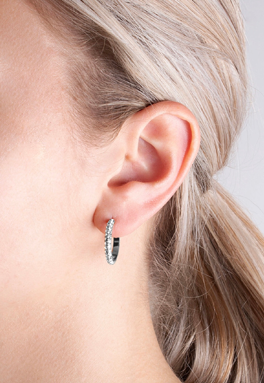 Dyrberg Kern Earrings - Hosta Clear Crystal Hoops – Homefront Giftware ...